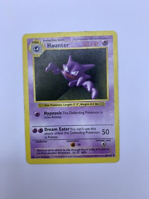 Pokémon TCG Haunter Base Set 29/102 Regular Shadowless Uncommon | eBay