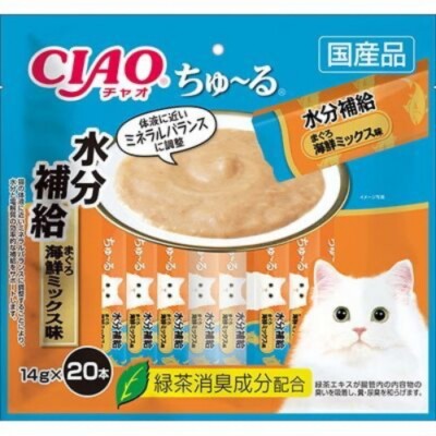 INABA CIAO Churu Liquid hydration Cat Treats 14g × 20Sticks x 2packs ...
