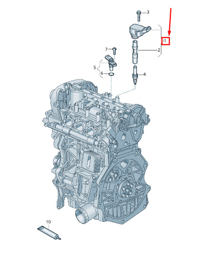 NEW VW JETTA MK6 16 HIGH VOLTAGE IGNITION COIL 04E905110P ORIGINAL | eBay