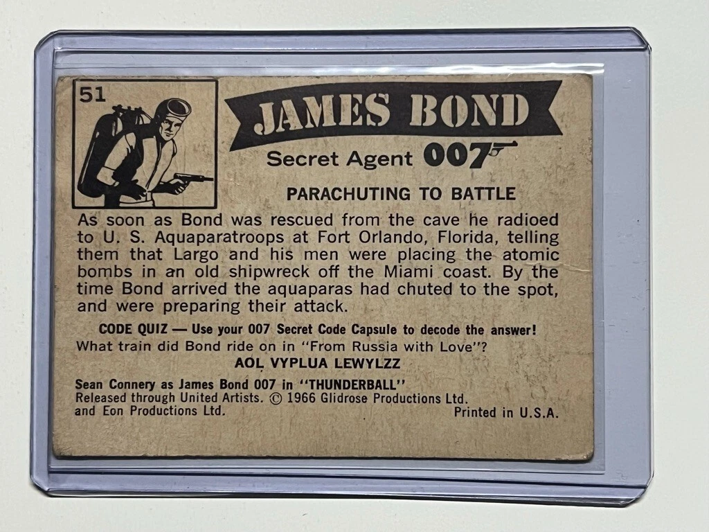 Secret Agent 007 Card