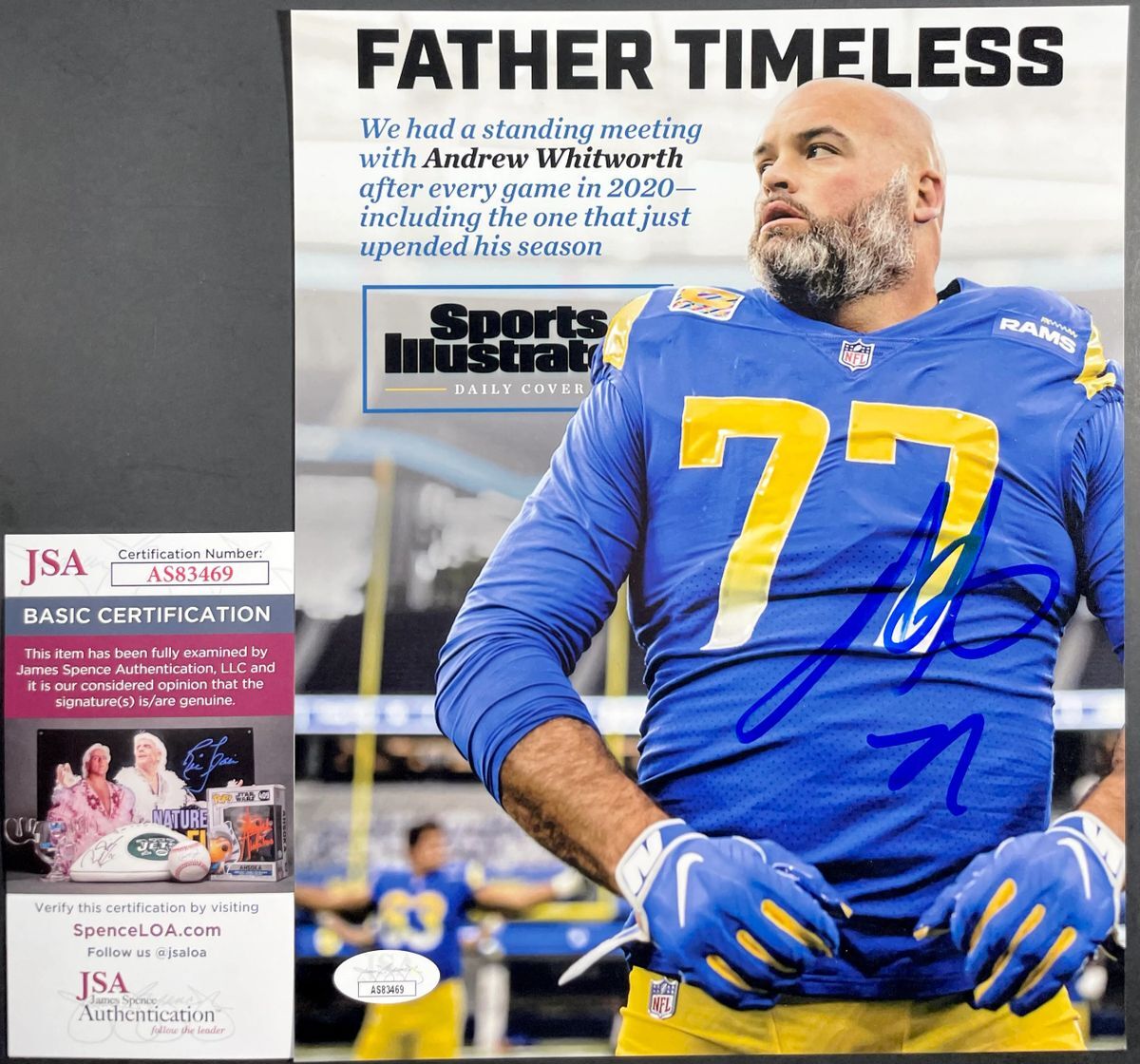 NFL Los Angeles Rams Andrew Whitworth Signed 8x10 Photo B Autograph JSA ...