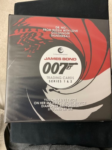 1993 JAMES BOND 007 BINDER WITH SERIES 1 & 2 SETS INSERTS H1-H2 BG1-BG6 ...