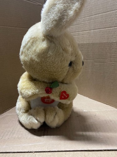 VINTAGE stuffed Easter Bunny records and PLAYS BACK VOICE MADE IN ...