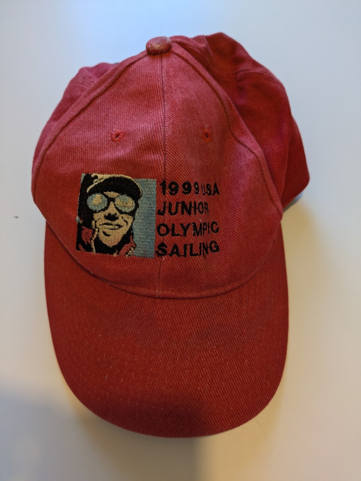 1999 USA Junior Olympic Sailing Baseball Hat Red Inst… - Gem
