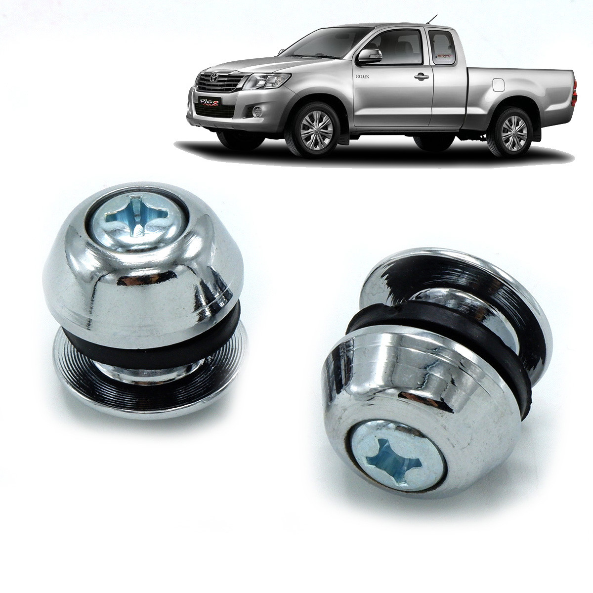 Button Space Cab Window Glass Nuts Chrome For Toyota Hilux Vigo Sr5 ...