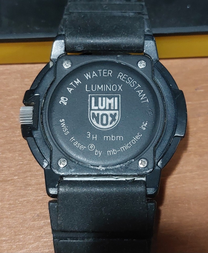 LUMINOX Navy Seals Military Diver Watch 3Hmbm Black Face, Extra Compass ...