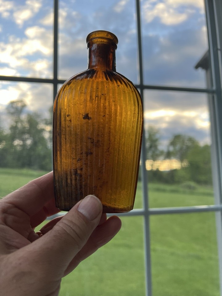 Vintage LOUISVILLE RIBBED SIDE STRAP FLASK | eBay