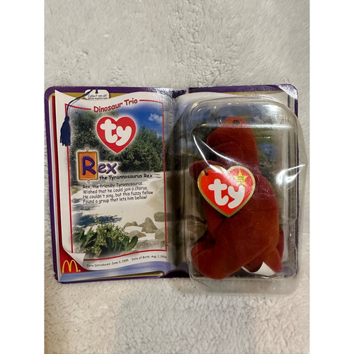 Vintage TY Beanie Babies McDonalds Tyrannosaurus Rex Dinosaur Plush ...