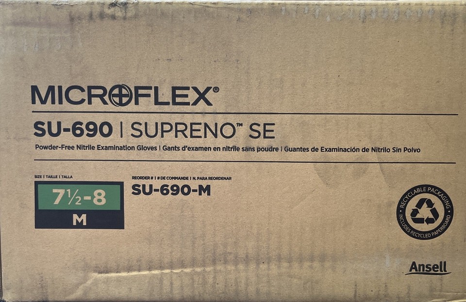 (1 Case) Microflex SU-690M Supreno SE Powder Free Nitrile Gloves 10 ...