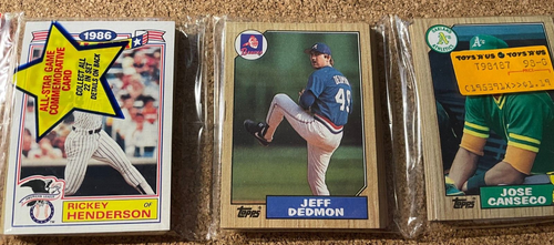 1987 Topps Baseball Rack Pack Jose Canseco Henderson TOP New Free Ship ...