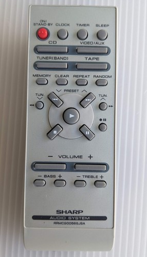 Sharp Audio System ~ Remote Control model RRMCG0056SJSA ~ Stereo/CD ...