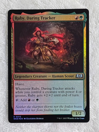 MTG Ruby, Daring Tracker FOIL - Wilds of Eldraine (WOE) #212 Magic Card ...