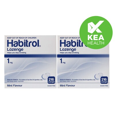Habitrol Nicotine Lozenge 1mg MINT 432 pieces - 2 boxes - QUIT Smoking ...