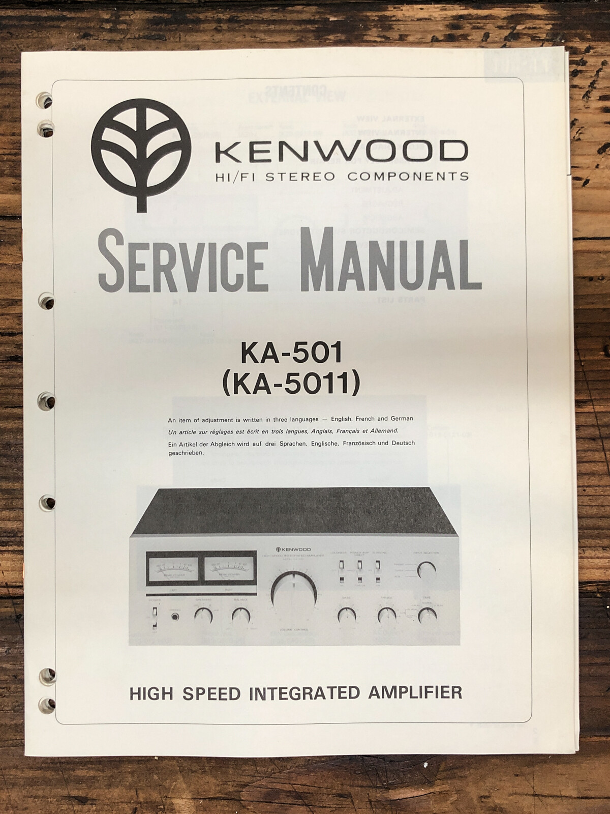 Kenwood KA-501 KA-5011 Amplifier Service Manual *Original* | eBay