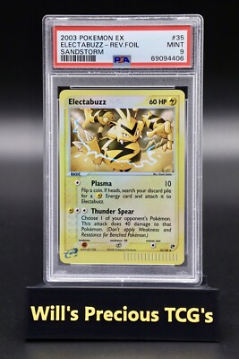 PSA 9 Electabuzz 35/100 EX Sandstorm 2003 Reverse Holo Pokémon Card ...