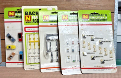Bachmann Railroad Accessories N Scale Lot of 5 ~ 7002, 7003, 7004, 7010 ...