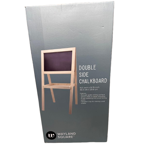 Wayland Square Double-Sided Chalkboard with Wooden Tray – 15.5"x11.75 ...