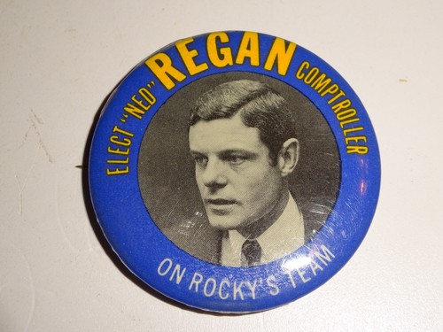 vintage Elect Ned Regan Comptroller On Rocky's Team Political PIN ...