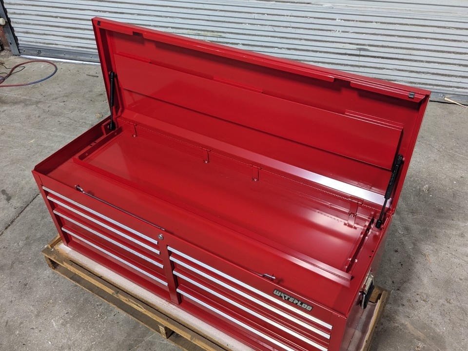 Waterloo Top Chest Tool Box 8-Drawer 52" W x 18" D 20" H Steel Red PCH ...
