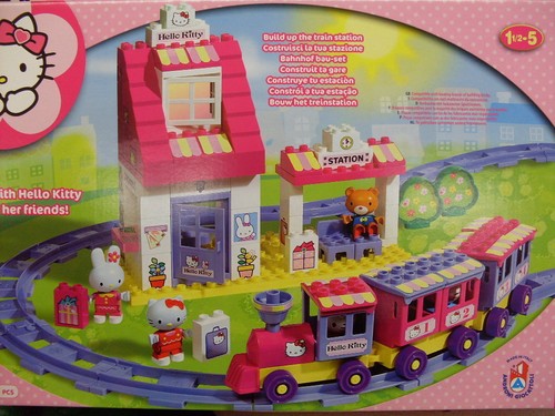 stazione hello kitty costruzioni train station building bricks blocks ...