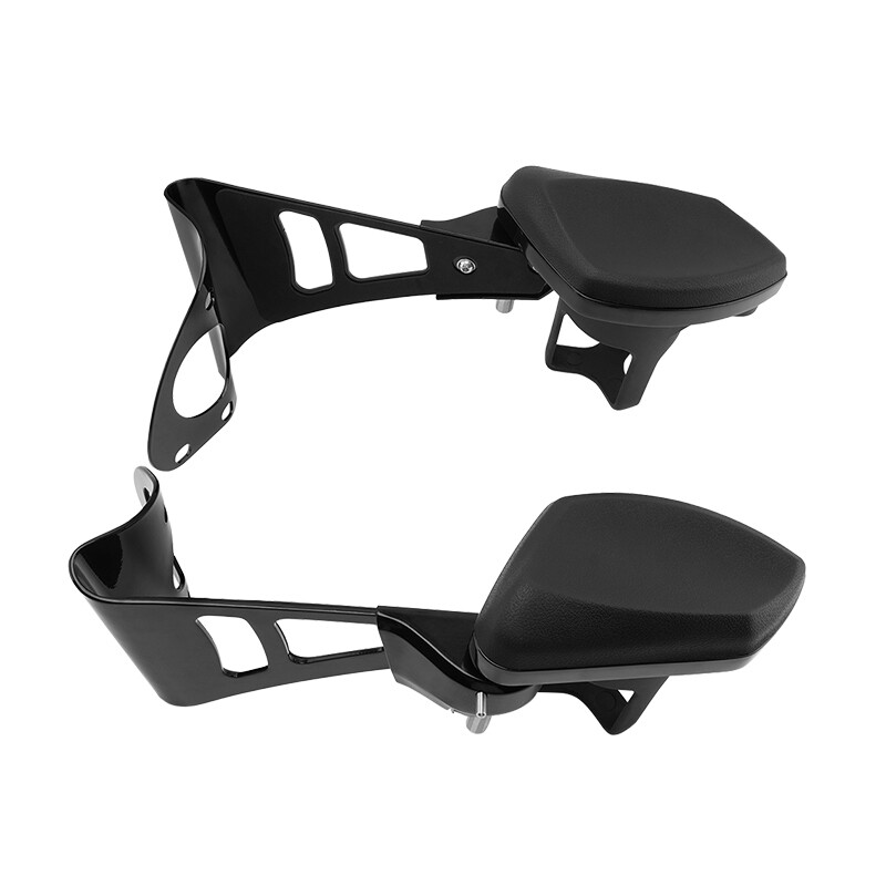 Black Passenger Arm Rests Armrests Drink Holder Fit For Harley Touring ...