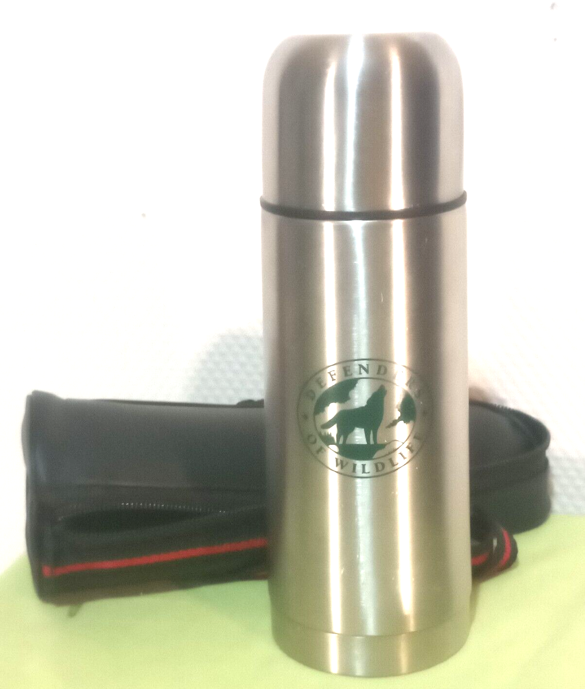 Stainless Steel Thermos Bottle w/ Black Carrying Case Defender Of ...