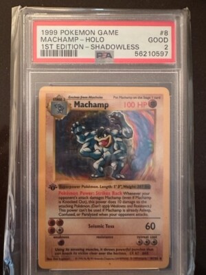 1999 Pokemon Machamp-Holo 1st Edition Shadowless PSA 2 | eBay