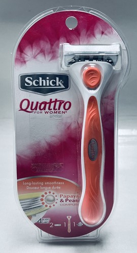 Schick Quattro For Women Razor - 1 Razor Handle Plus 2 Refill | eBay