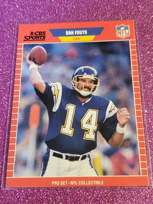 1989 Pro Set Announcers Dan Fouts San Diego Chargers #14 CBS Sports | eBay