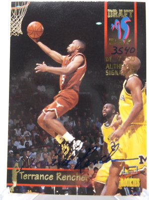 1995 SIgnature Rookies TERRANCE RENCHER 19 SIGNED Basketball Card NBA ...