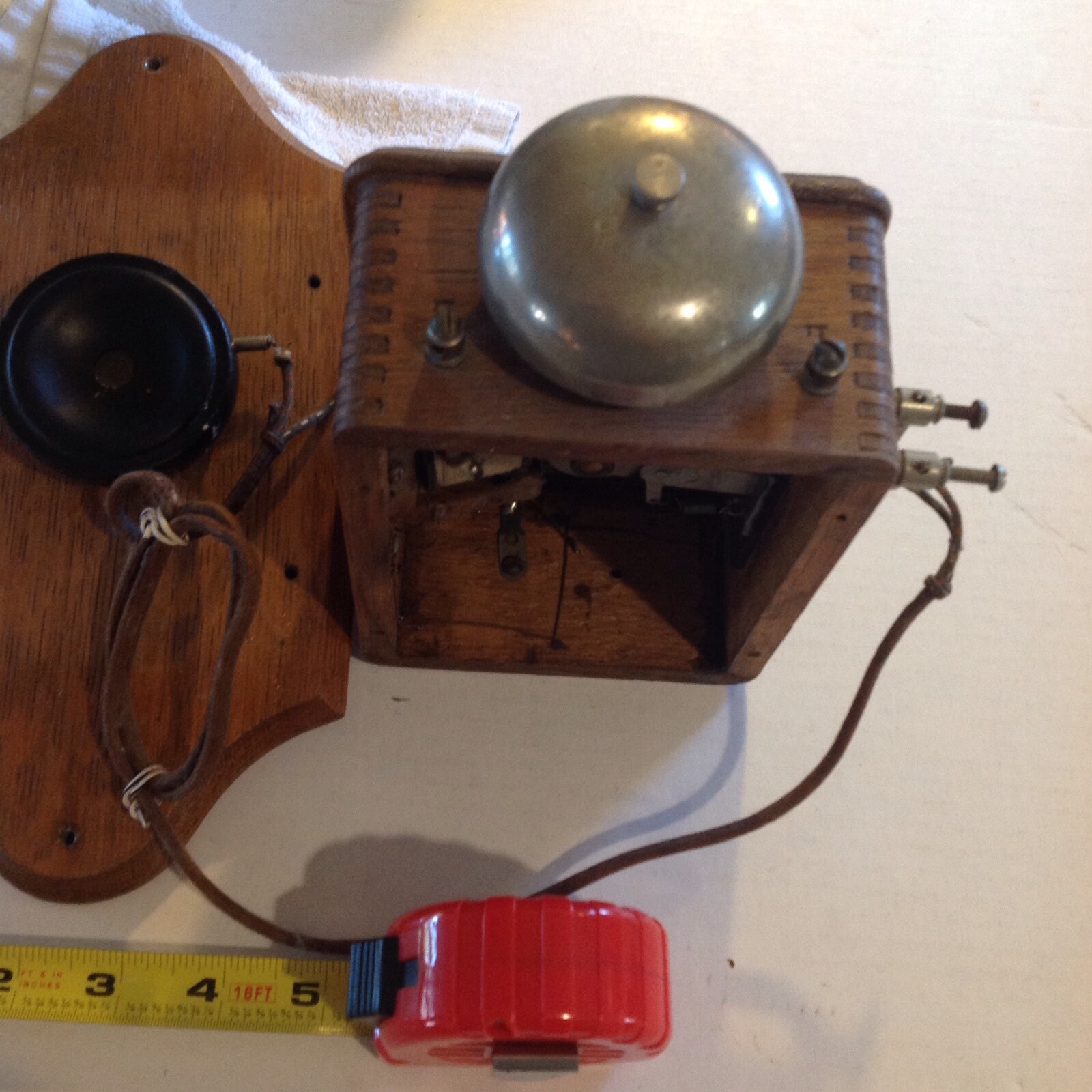 DEVEAU SMALL WOOD INTERCOM TELEPHONE WALL OAK OLD | eBay