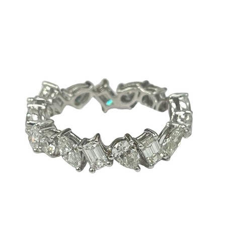 Mixed Shape Eternity Diamond Ring White Gold 18kt | eBay
