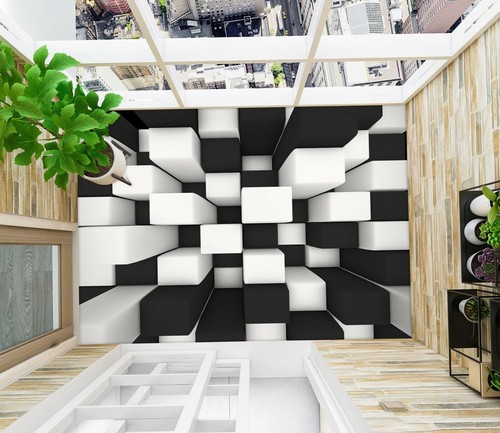 3D White Square 3693 Floor WallPaper Murals Wall Print Decal AU Zoe ...
