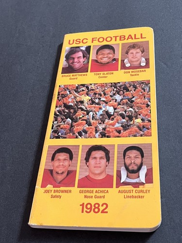 1982 USC Trojans Football Team Media Guide Bruce Matthews Joey Browner ...