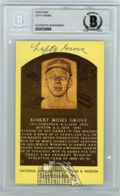 Lefty Grove Autographed Postcard - BAS | eBay