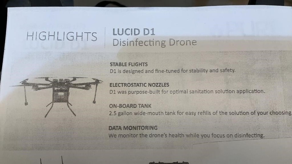 Pure Spraying Disinfecting Drone Lucid D1 Kit Transmitter Power Pack 8 ...