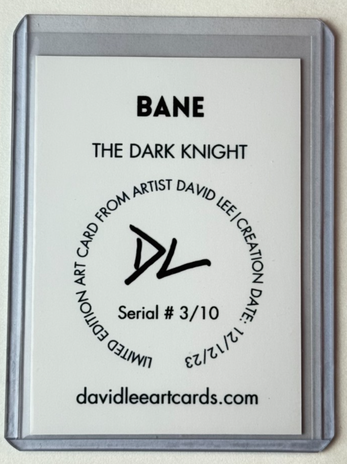 Bane Gold Limited Edition Artist Signed “The Dark Knight” Trading Card ...
