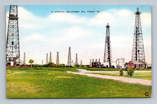 Vintage Oklahoma Oil Field Postcard by Oklahoma News Co. McGregor ...