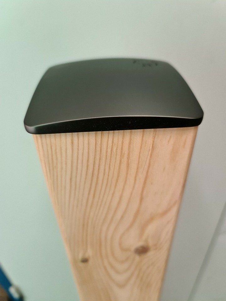 Stair Newel Post Cap Gun Metal Grey Slim Clearance to fit 82mm Newel ...