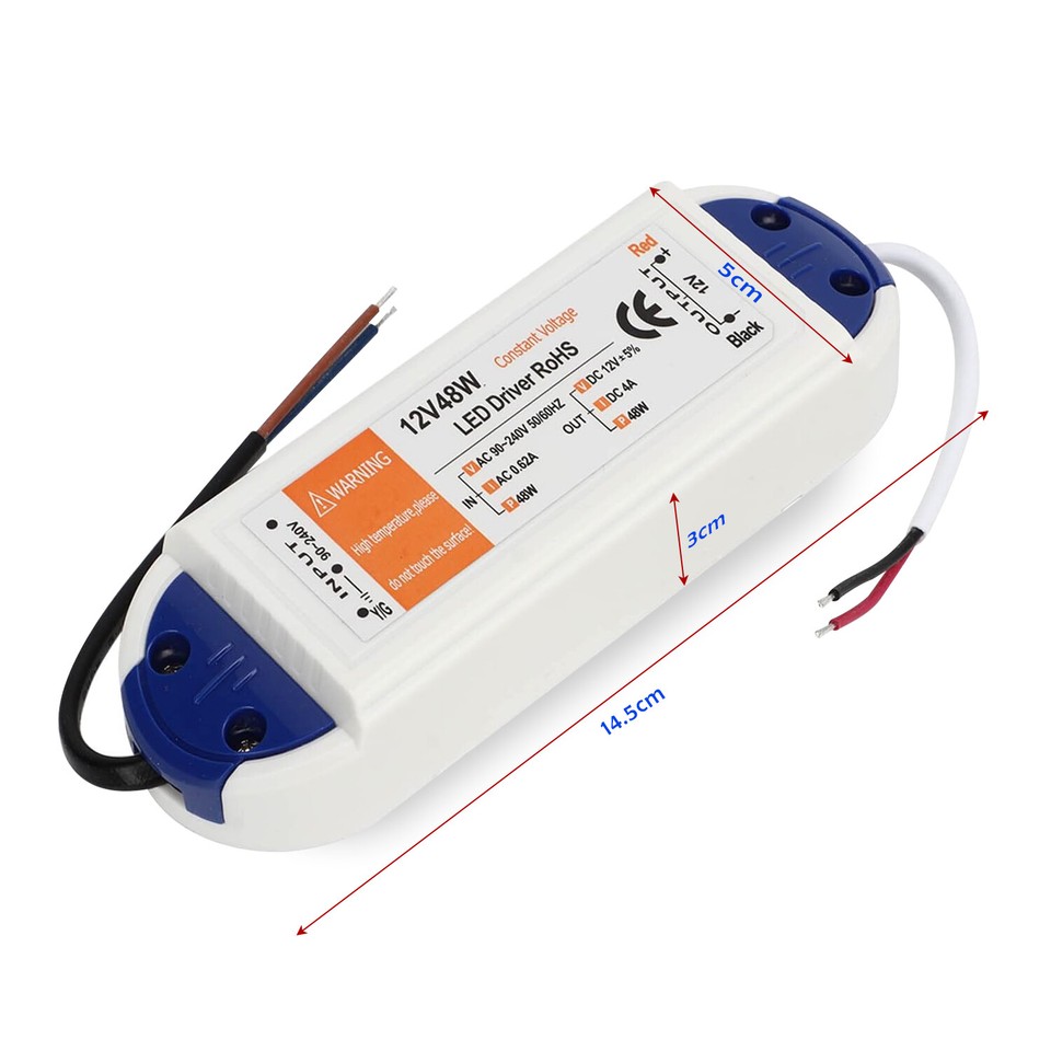 12V LED Driver Power Supply 240V - DC 12V Transformer for LED Lighting ...