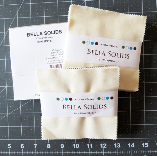 MODA BELLA Solids 3 Charm Packs: Snow & Snow to Tan 42 5" Fabric ...