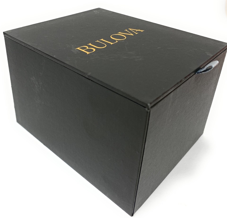 Bulova Watch Box Black Men's & Women's Display Storage Case 4x5x3 in | eBay