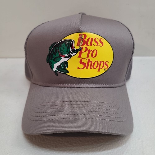 Bass Pro Shops Hat Mesh GRAY Snapback Trucker Baseball Fishing Outdoor ...