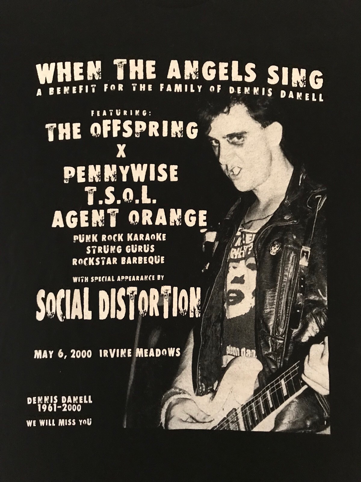 Vtg Dennis Danell Social Distortion Pennywise The Offspring Punk T ...