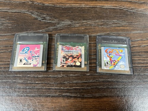 Nintendo Game Boy Color Games Lot of 3 GEX 3 / ZNIL Thunder Tanks ...
