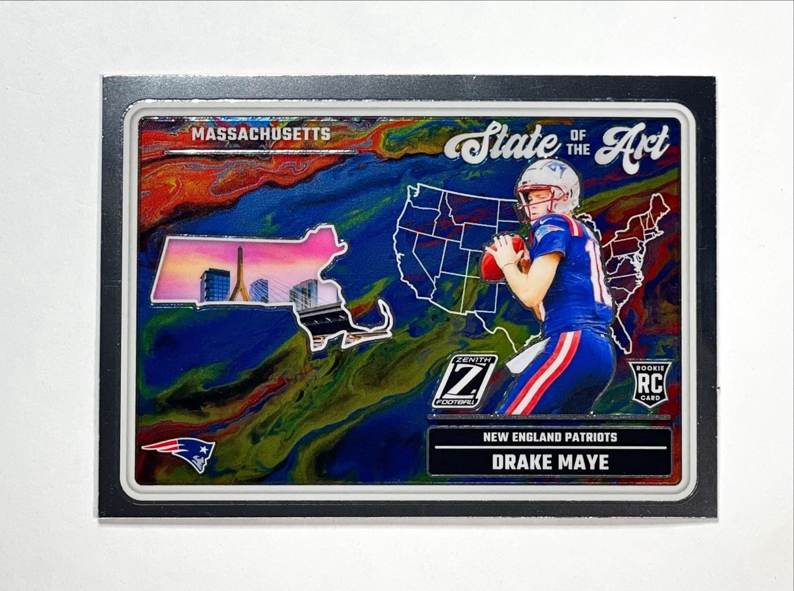Drake Maye RC 2024 Panini Zenith State of The Art Parallel #18 SP ...