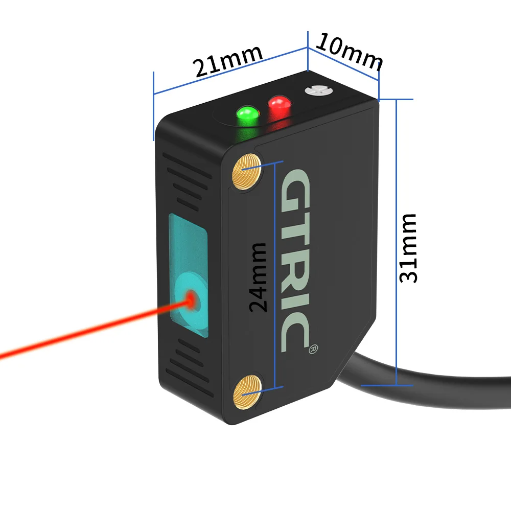 Square Laser Photoelectric Sensors Reflection Infrared Photocell Switch ...