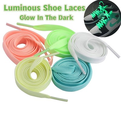 Glow in the Dark Luminous Shoelaces Casual Shoe Laces Flat Ropes Ties ...