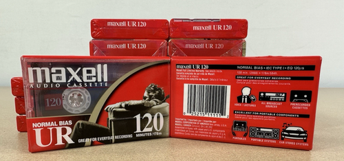 RARE - Lot of 20 Blank Maxell UR 120 cassette tapes. Type I, Normal ...