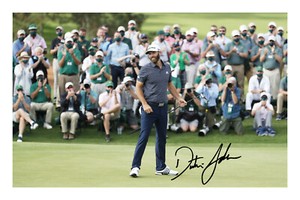 Dustin Johnson Signed A4 Photo Autograph Print Golf Masters Champion ...